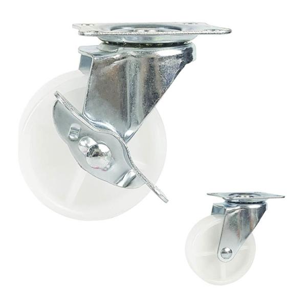 Quality 50mm Plastic Swivel Caster Wheels , Zinc Plated Solid Caster Wheels for sale