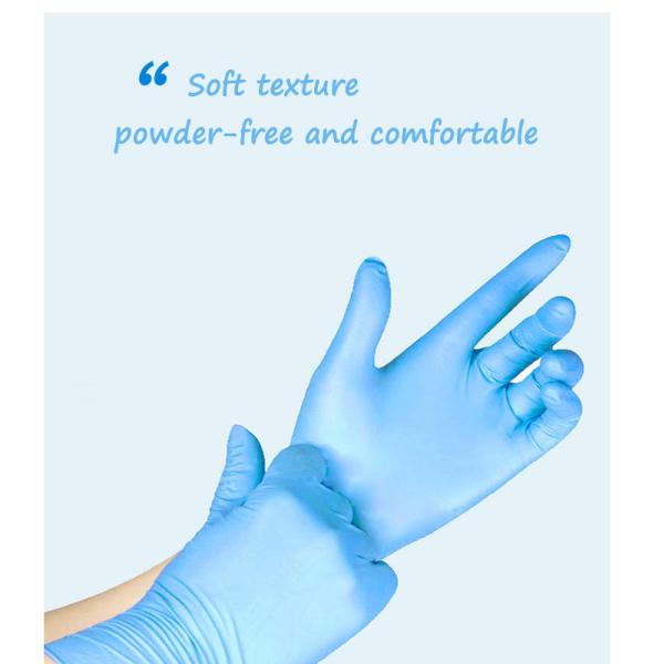 Quality Blue Synthetic Disposable Gloves Multiple Purpose Customized Logo for sale