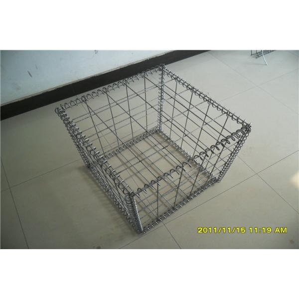 Quality Iron Wire Mesh Rock Baskets Galvanized Stone Cages For Garden Walls for sale