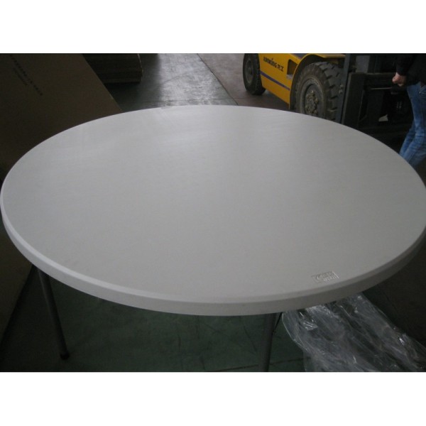 Quality Function Mail Packing HDPE Blow Molded Plastic Round Banquet Folding Table for for sale