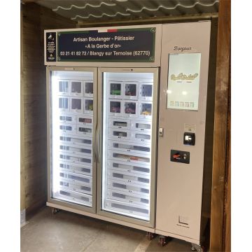 Quality Bread Cooling Locker Vending Machine With 22 Inch Screen And Card Reader for sale