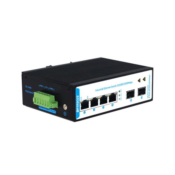 Quality 4 Ports Managed Network Switch Industrial Ethernet Switch 2 Gigabit SFP Ports POE Switch for sale