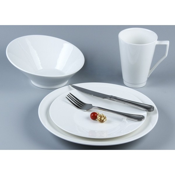 Quality Stackable Smooth Surface 16Pc Ceramic Dinnerware Set for sale