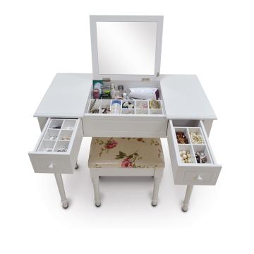 Quality KD Package 74.5cm height Lockable Printed Makeup Dressing Tables for sale
