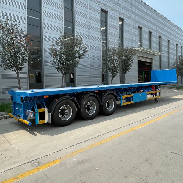 Quality 20Ft Flatbed Semi Trailer For Container Transport With Max Payload 40T for sale