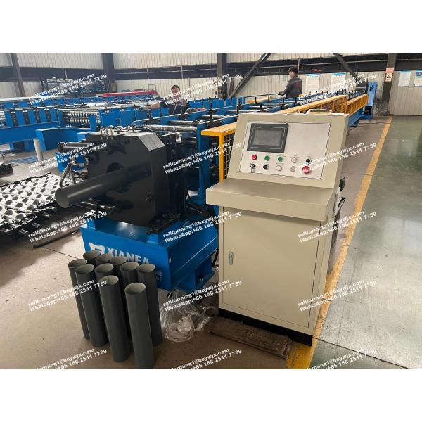 Quality 45# Steel Round Downspout Roll Forming Machine With Electric Control System for sale