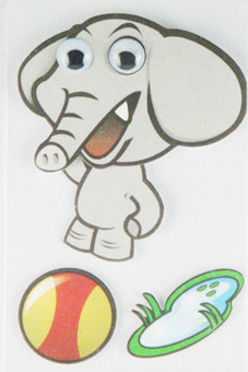 Quality Soft Kids 3D Cartoon Stickers Promotional Baby Elephant Wall Stickers for sale