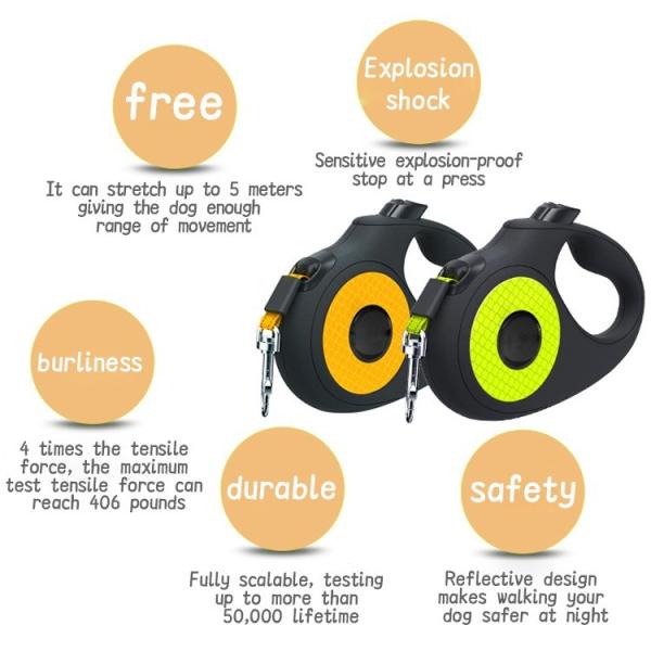 Quality Automatic Retractable Dog Leash Classic Style Non-slip Impact-resistant Fall for sale