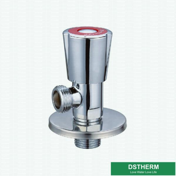 Quality With Cap Chromed Wall Mounted Toilet Water Stop 90 Degree Round Handle Quick for sale