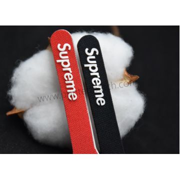 Quality OEKO-TEX 2mm Relief Screen Printed Patches 2D Twill Fabric Labels for sale