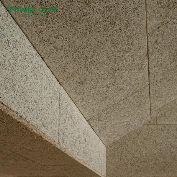 Quality Office Building Wood Wool Board Sound Absorption 35mm Thickness For Ceiling for sale