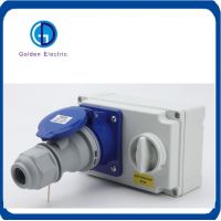 Quality 3p 5p 63A IP67 Waterproof Industrial Interlock with Gd Control Button and Switch for sale