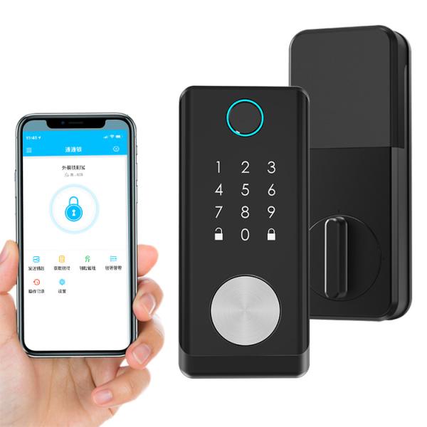 Quality Biometric Fingerprint Door Lock Capacitive Sensor Smart Keyless BLE APP Lock for sale
