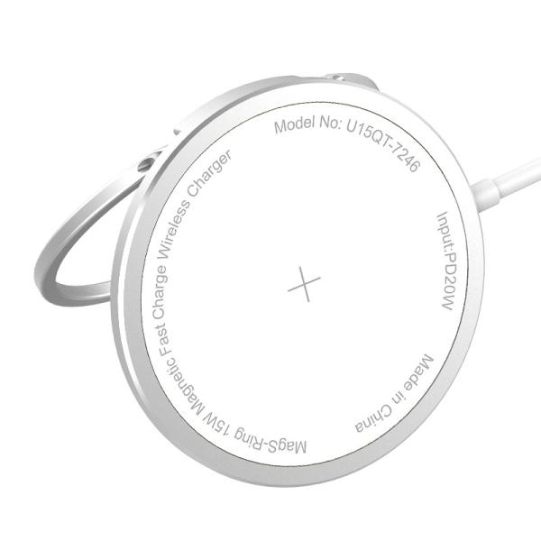 Quality Magnetic Fast Charging 15W 2 In 1 Wireless Charger With Ring Holder for sale