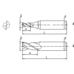 Quality 0.5mm-20mm Carbide Radius Endmill S50 Carbide Milling Bits For Stainless Steel for sale