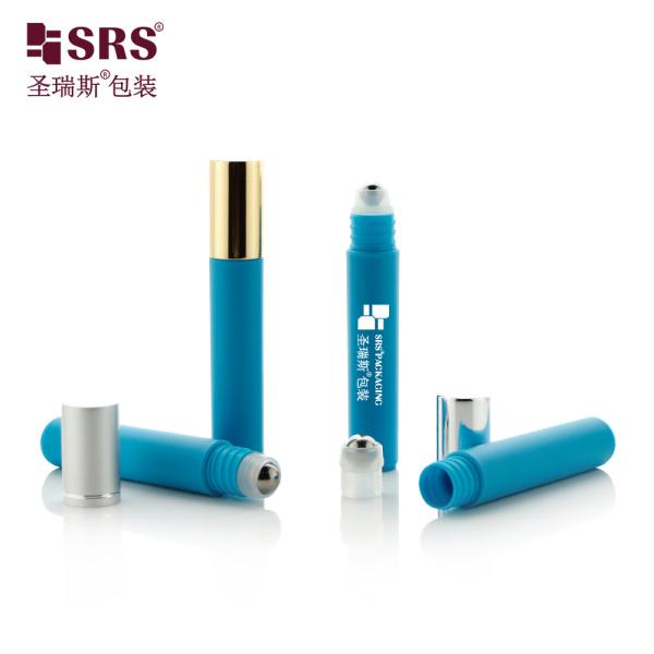 Quality Round Pen Shape PP Recycled Eye Serum Roller Bottle Plastic Roll-On With Metal for sale