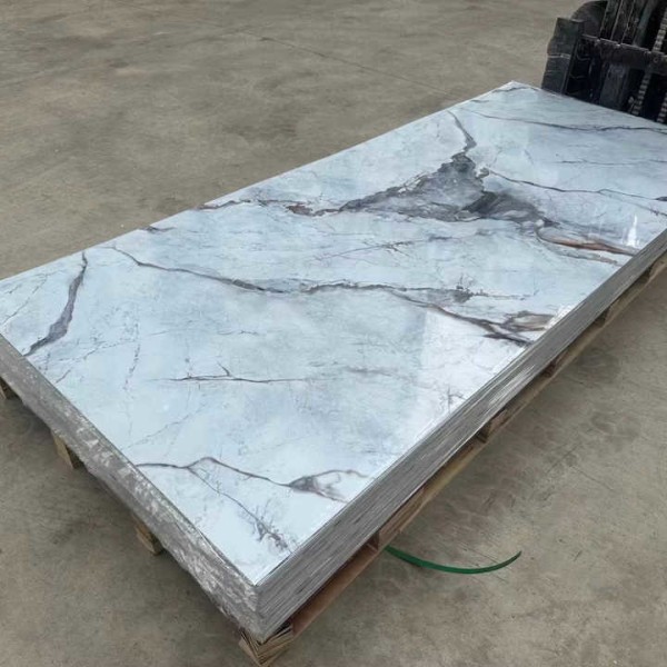 Quality 1220x2800mm Interior Decorative PVC Marble Sheet for sale