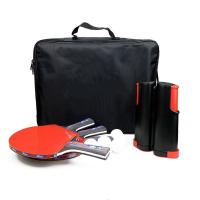 Quality 4 Plywood Bat 6 ABS Table Tennis Ball Set With Flexible Net High Elasticity for sale