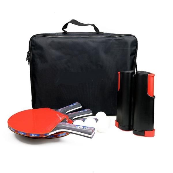 Quality 4 Plywood Bat 6 ABS Table Tennis Ball Set With Flexible Net High Elasticity Sponge for sale