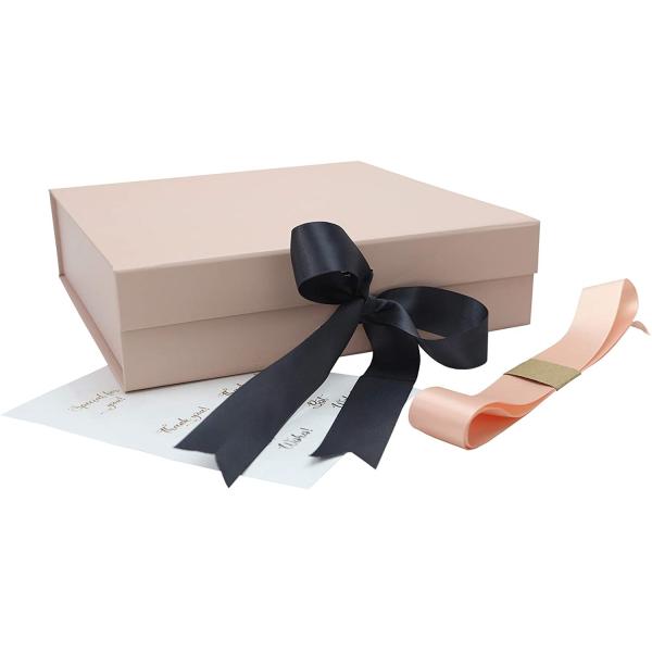 Quality Luxury Red Foldable Gift Boxes With Ribbon , Flip Top Boxes With Magnetic for sale