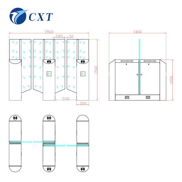 Quality Intelligent Access Control Turnstile Gate RFID Automatic Anti Collision 510YX for sale