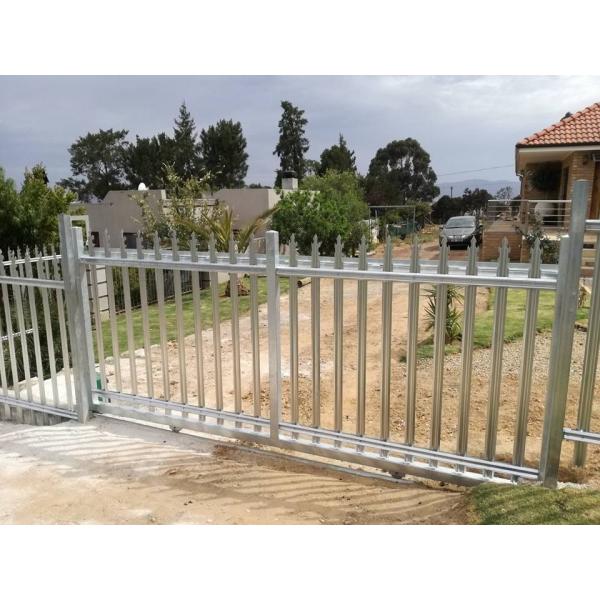 Quality White 2.4m Height Metal Security Side Gates With EN ISO 1461 Standard for sale