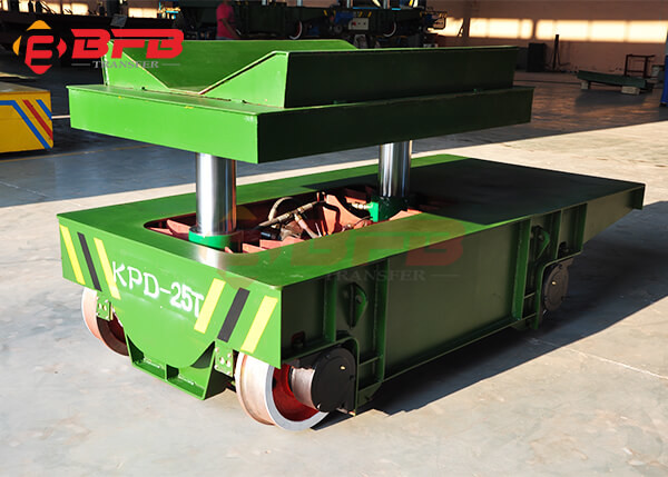 Quality Steel Coil 50 Tons Flatbed Steerable Transfer Trolley for sale