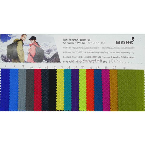 Quality 100% Nylon Ripstop Bag Fabric Diamond Chessboard Grid Pattern Nylon Woven Fabric for sale