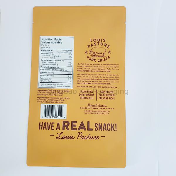 Quality Food Grade Stand Up Pouch Customize Package Waterproof ZipLock Square Bottom for sale