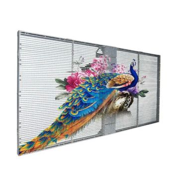 Quality P3.9-7.8 Curtain Wall Transparent Glass Led Display Screen 800*1500 Mm for sale