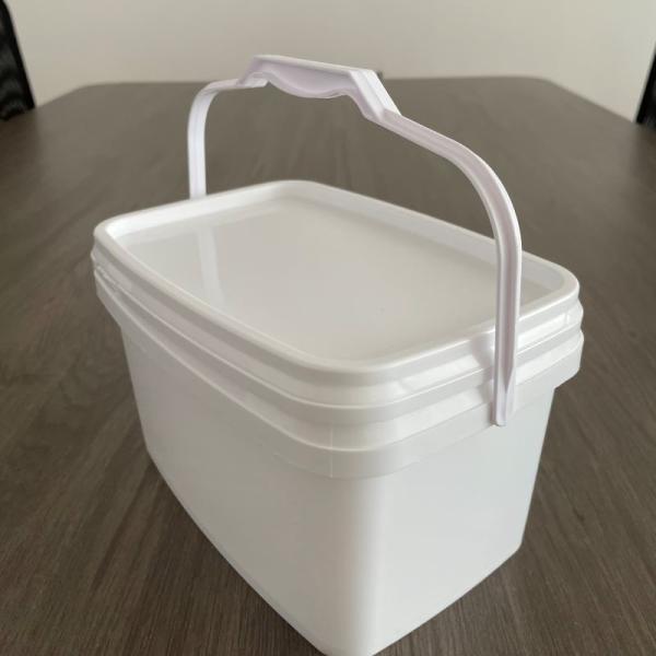 Quality Customize 3L 5L Easy Open Rectangular Bucket Plastic Bucket with Lid and Handle for sale