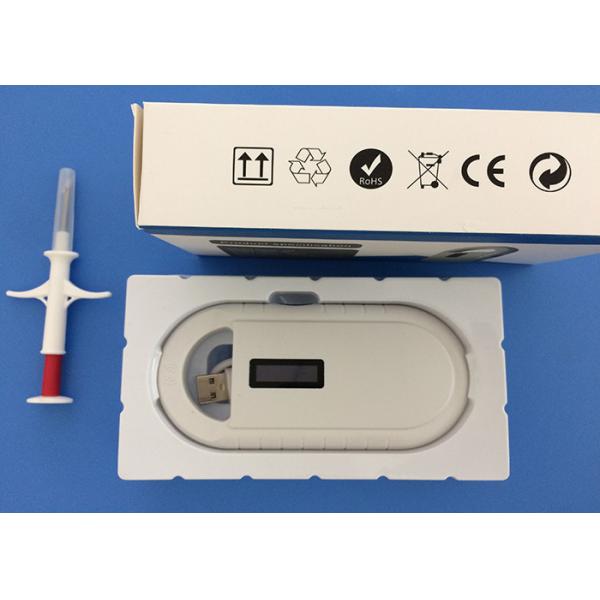 Quality RFID Animal Pocket Universal Microchip Reader For Dog Cat ID Reading , 1 year for sale
