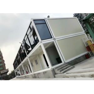 Quality Glass Curtain Wall Steel Structure Prefabricated Container Home for sale