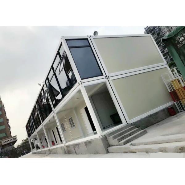 Quality Glass Curtain Wall Steel Structure Prefabricated Container Home for sale