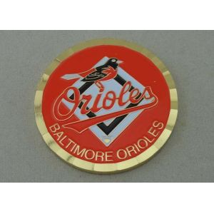Quality Gold Plating 2.0 Inch Baltimore Orioles Metal Coin by Brass stamped for sale