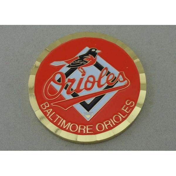 Quality Gold Plating 2.0 Inch Baltimore Orioles Metal Coin by Brass stamped for sale
