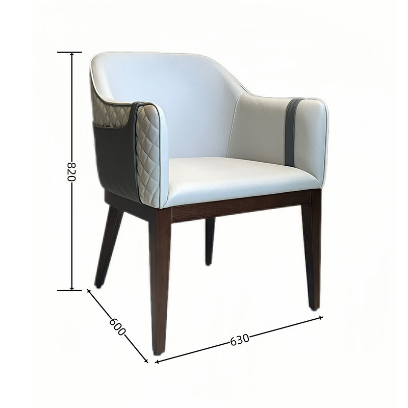 Hotel Furniture Wholesale Home Dining Room Luxury Solid Wood Chair with Armrest