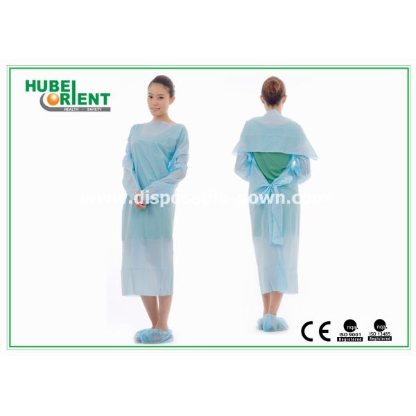 Quality Protective & Waterproof Disposable Use CPE Gown With Thumb Loop for protect body from pollution for sale