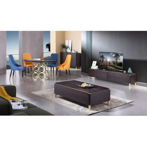 Quality Living Room Modern Dining Table Set Furniture 8 Seaters Metal Table Set for sale