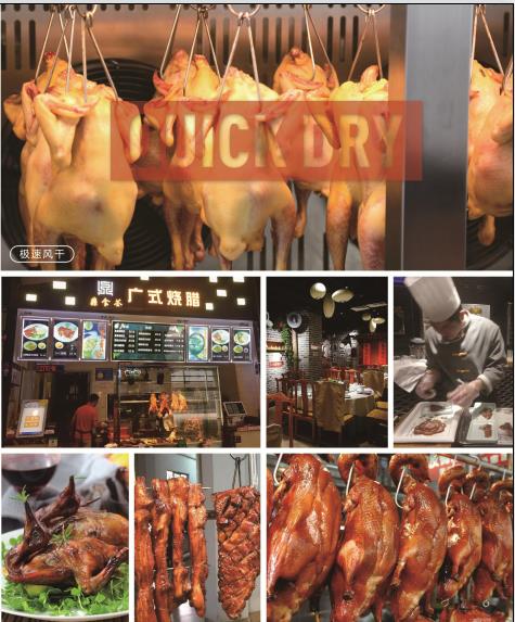Commercial Air Cooling Display Duck Dry Cabinet showing product design