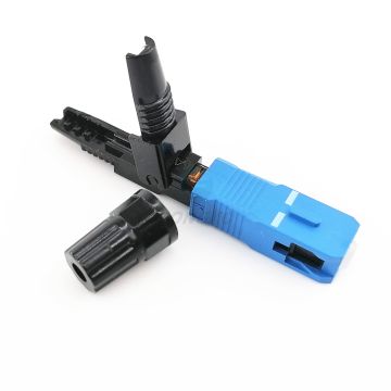 Quality SC UPC Fiber Optic Fast Connector For FTTH Drop Cable Field Termination for sale