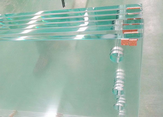 Quality Size Customized Decorative Tempered Glass / Punched Tempered Glass With Holes for sale