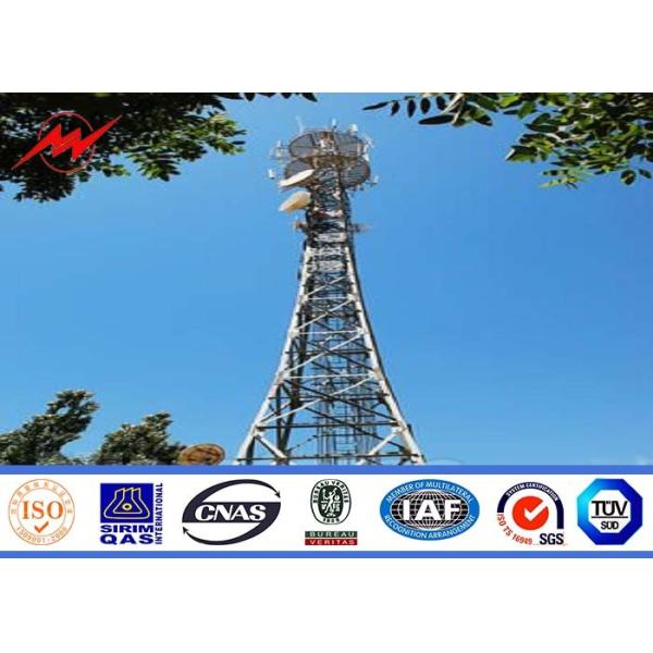 Quality High Voltage Galvanized Steel Electric Monopole Telecommunication Tower for sale
