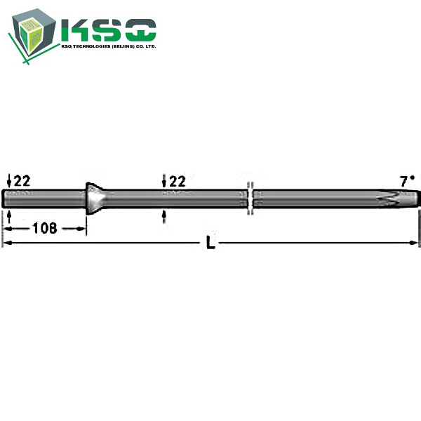 Quality Hex 22 Tapered Drill Rod Tungsten Carbide 7 Degree for Mining for sale