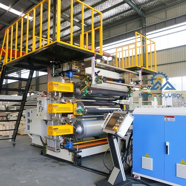 Quality 2440mm Length PVC Artificial Marble Sheet Machine extrusion line With ABB for sale