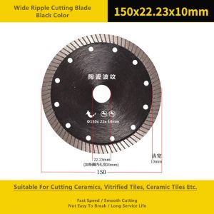 Quality Wide Ripple Diamond Cut Circular Saw Blade , Thin 125mm Diamond Cutting Disc for sale