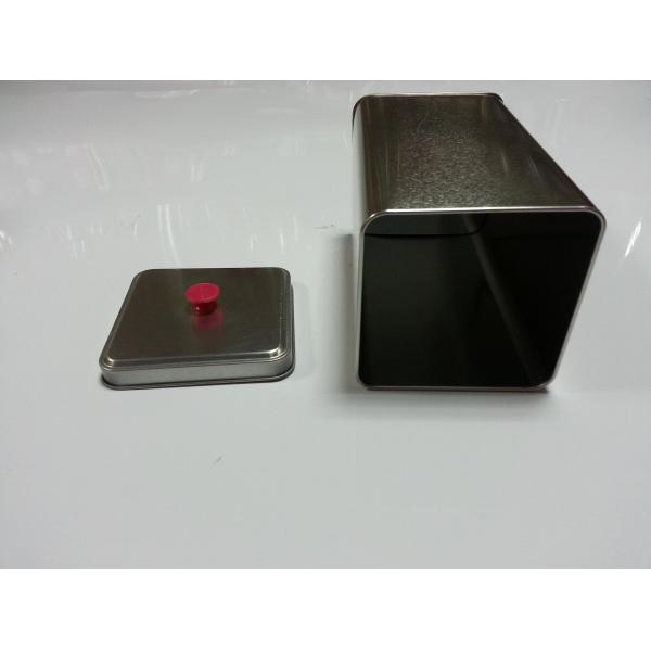 Quality Golden Square Metal Tin Plate Tea Canisters , Thickness 0.23mm for sale