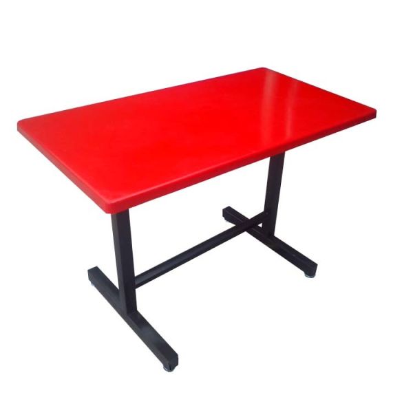 Quality 1100 X 600 X 750mm Modern Fibreglass Dining Table With Metal Legs for sale