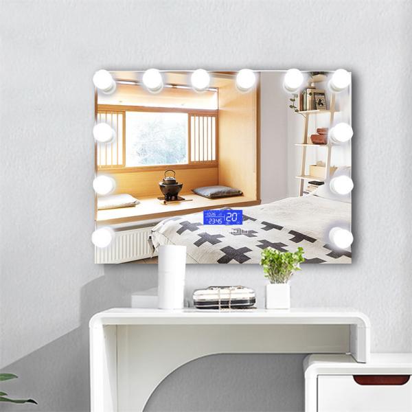 Quality Wall Mounted LED Makeup Mirror Polished Touch Screen Make Up Mirror 5000K 6000K for sale