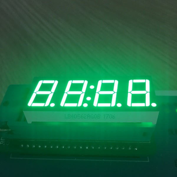 Quality Pure Green 4 Digit 7 Segment Led clock Display 0.56 Inch common anode For for sale